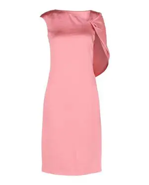 Givenchy Asymmetric Draped Midi Dress - Flamingo