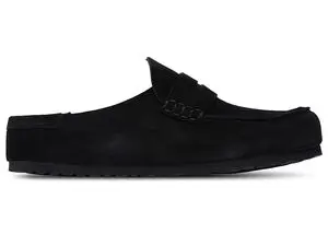 BIRKENSTOCK Naples Suede Loafers - Black