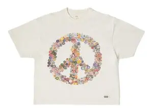 BLDG4 Peace Knit Crew Neck T-shirt Whisper White - Multicolor