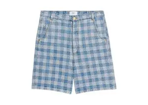 AMI Paris Alex Fit Denim Shorts - Blue