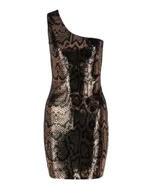 Balenciaga One-shoulder Sequined Snake Print Mini Dress