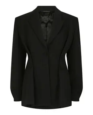 Givenchy Structured Tricotine Wool Jacket With Satin Collar - Black