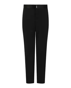 Givenchy Classic Fit Trousers With Satin Belt - Black