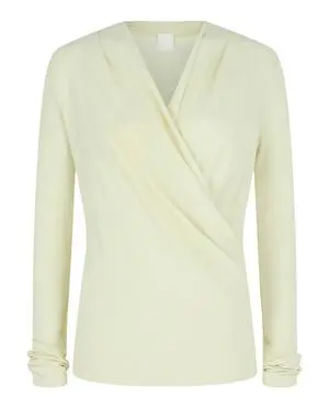 Givenchy Draped Plunge Long Sleeve Top