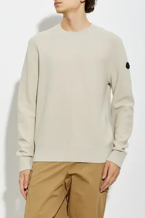 Moncler Logo Patch Fine Knit Sweater
