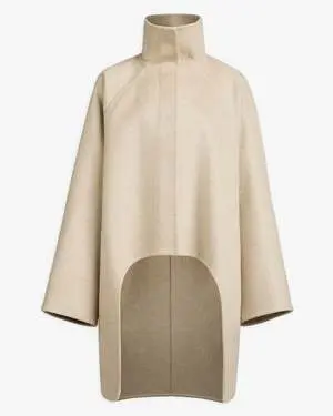 Alaïa Double Faced Cashmere Coat - Beige