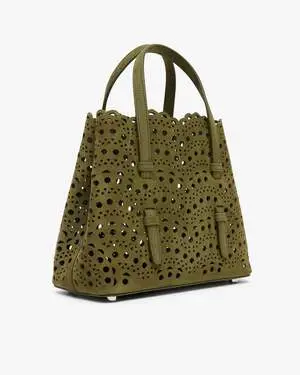 Alaïa Mina 20 Camouflage Suede Tote Bag