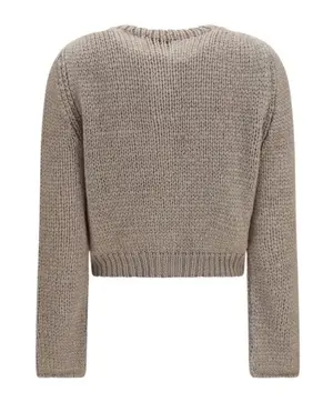 FORTE_FORTE Chunky Knit Buttoned Cardigan - Nude