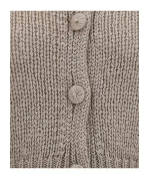 FORTE_FORTE Chunky Knit Buttoned Cardigan - Nude