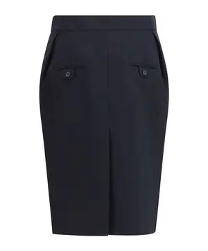 Magda Butrym High Waist Pleated Midi Skirt