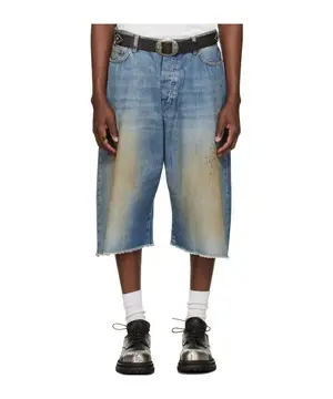 424 FAIRFAX Big Daddy Denim Shorts - Blue