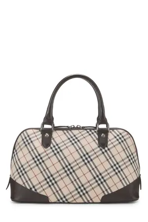 Burberry Jacquard Check Turnlock Dome Handbag