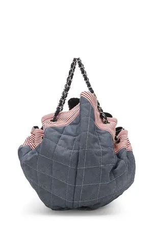 Chanel Quilted Denim Coco Cabas Spirit Tote