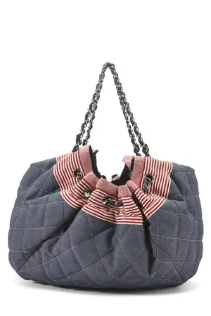 Chanel Quilted Denim Coco Cabas Spirit Tote