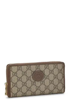 Gucci Gg Supreme Canvas Zip Around Wallet