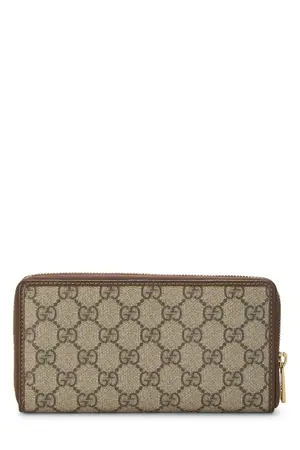 Gucci Gg Supreme Canvas Zip Around Wallet