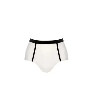 CHERINA BEACHWEAR LLC Coco High Waisted Bottom In Black And - White