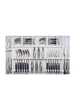 LAGUIOLE Shiny Horn Stainless Steel 24-piece Cutlery Set - Neutral