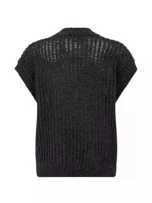 Peserico Chunky Knit V-neck Vest