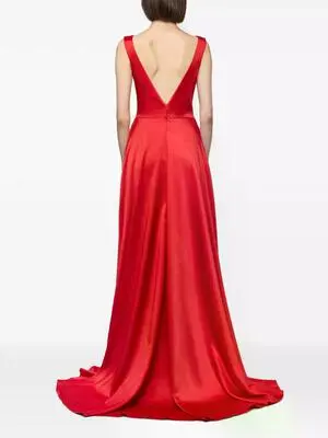 ATU BODY COUTURE Satin Maxi Dress - Red