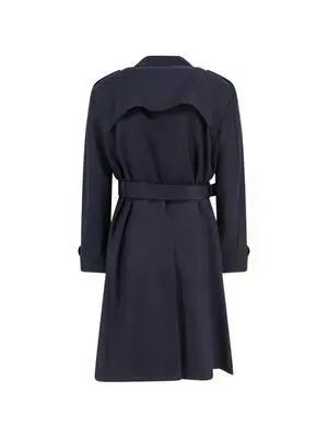 Tagliatore Double-breasted Belted Trench Coat