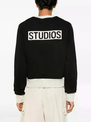 ENTIRE STUDIOS Logo-print Panelled Sweatshirt