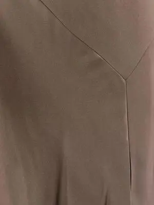 Alberta Ferretti Satin Maxi Dress With Front Slit