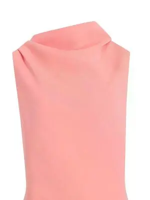 Khaite Astor Draped Cowl-neck Mini Dress - Pink