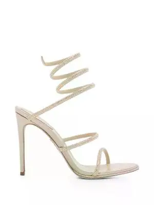 Rene Caovilla 105mm Cleo Sandals - Neutrals