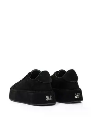 Casadei Suede Platform Sneakers - Black
