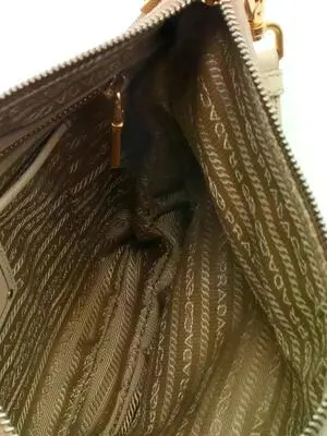 Prada 2000s Logo Jacquard Shoulder Bag