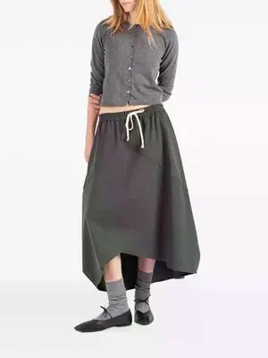 SOCIETE ANONYME Bunka Asymmetric Drawstring Maxi Skirt - Green