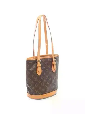 LOUIS VUITTON Monogram Canvas Bucket Pm Shoulder Bag