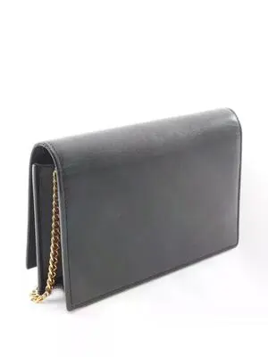 Saint Laurent 2010s Kate Tassel Chain Clutch Bag - Black