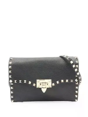 Valentino Garavani 2010s Rockstud Shoulder Bag - Black