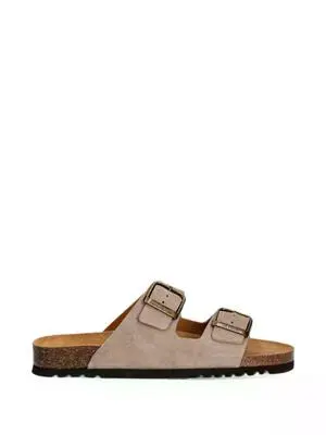 DR. SCHOLL'S SHOES Arizona Double-strap Buckle Sandals - Neutrals