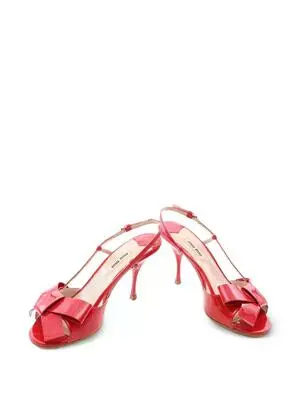 Miu Miu 2010s Patent Leather Heeled Sandals
