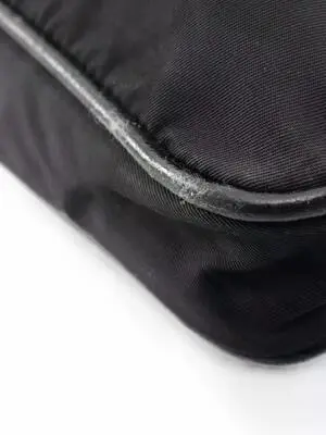Prada 2000s Triangle Logo Saffiano Leather Shoulder Bag