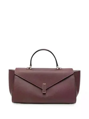 VALEXTRA Brera Leather Tote Bag - Red