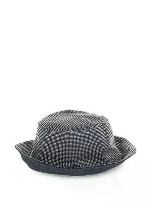 JW Anderson Rhinestone Embellished Logo Patch Bucket Hat