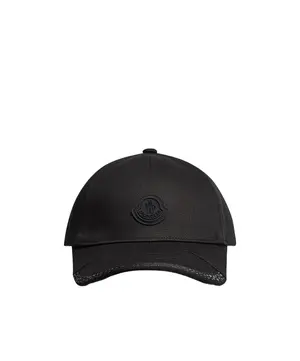 Moncler Gabardine Baseball Cap - Black
