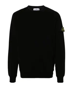 Stone Island Compass-badge Crewneck Sweatshirt - Black