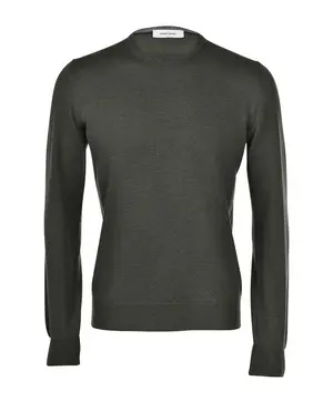 GRAN SASSO Round-neck Wool Sweater - Black