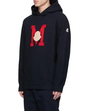 Moncler Logo Embroidered Long Sleeve Hoodie