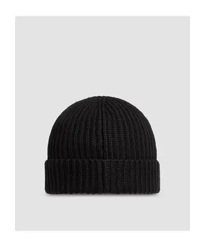 Moncler Logo Patch Ribbed Beanie
