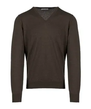 GRAN SASSO V-neck Sweater - Black