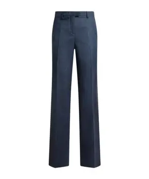 Etro Wool Jacquard Paisley Motif Trousers