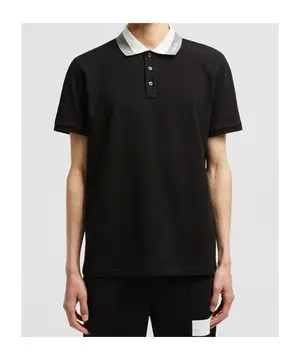 Moncler Logo Embroidered Short Sleeved Polo Shirt
