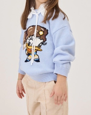 Monnalisa Iconic Character Intarsia Sweater