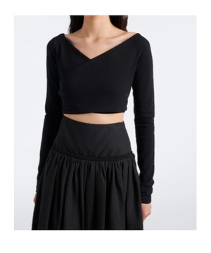Alaïa Cotton-blend Wrap Top